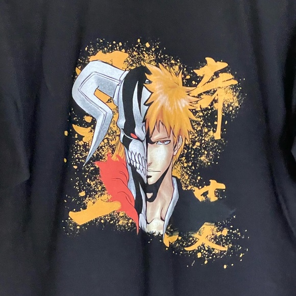 Teefury | Shirts | Bleach Ichigo Kurosaki Graphic Black Anime T Shirt ...